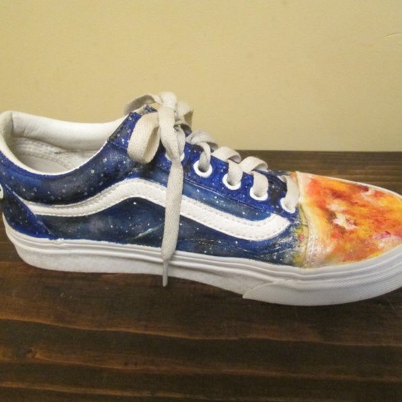 Vans | Shoes | Custom Hand Painted One Of A Kind Outer Space Aliens ...